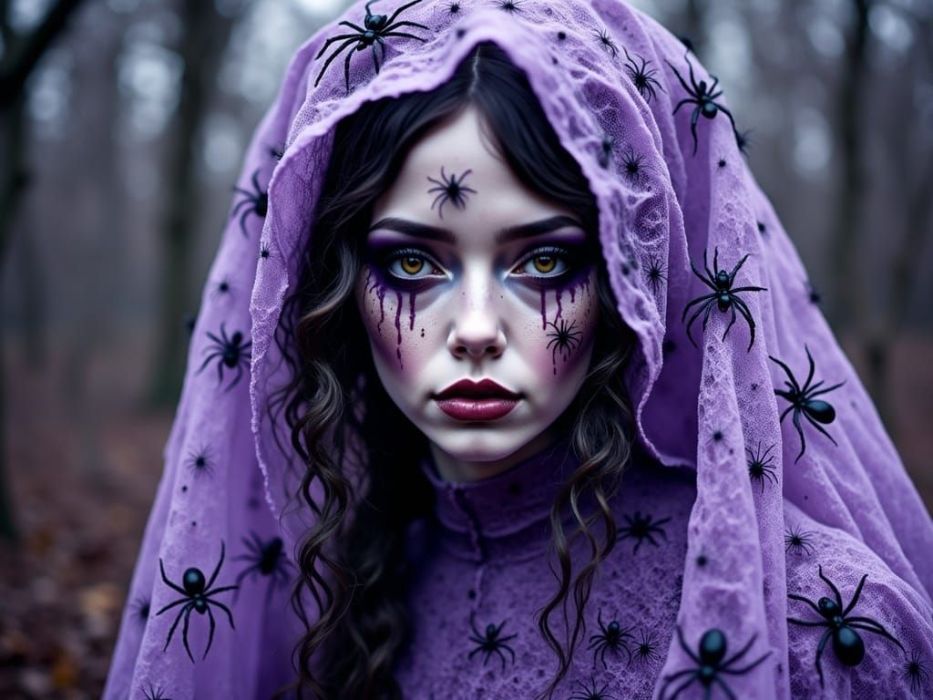 purple spider veil - purple spider veil