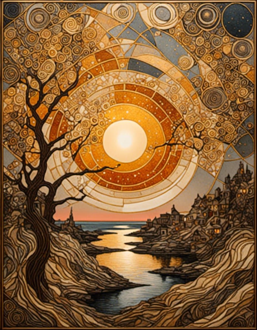 golden shimmer, gilded sunset, sparkling celestial sky - AI Generated Artwork - NightCafe Creator