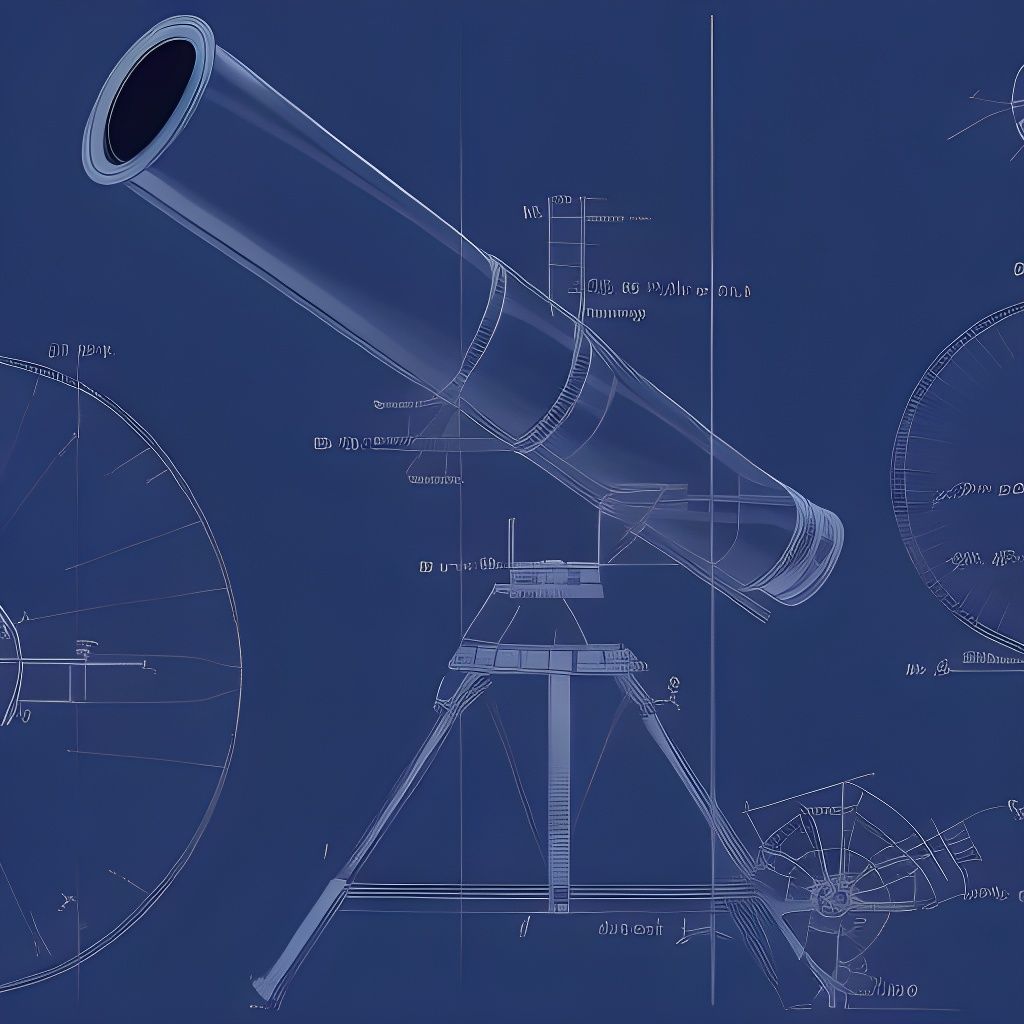 Telescope blueprint - AI Generated Artwork - NightCafe Creator