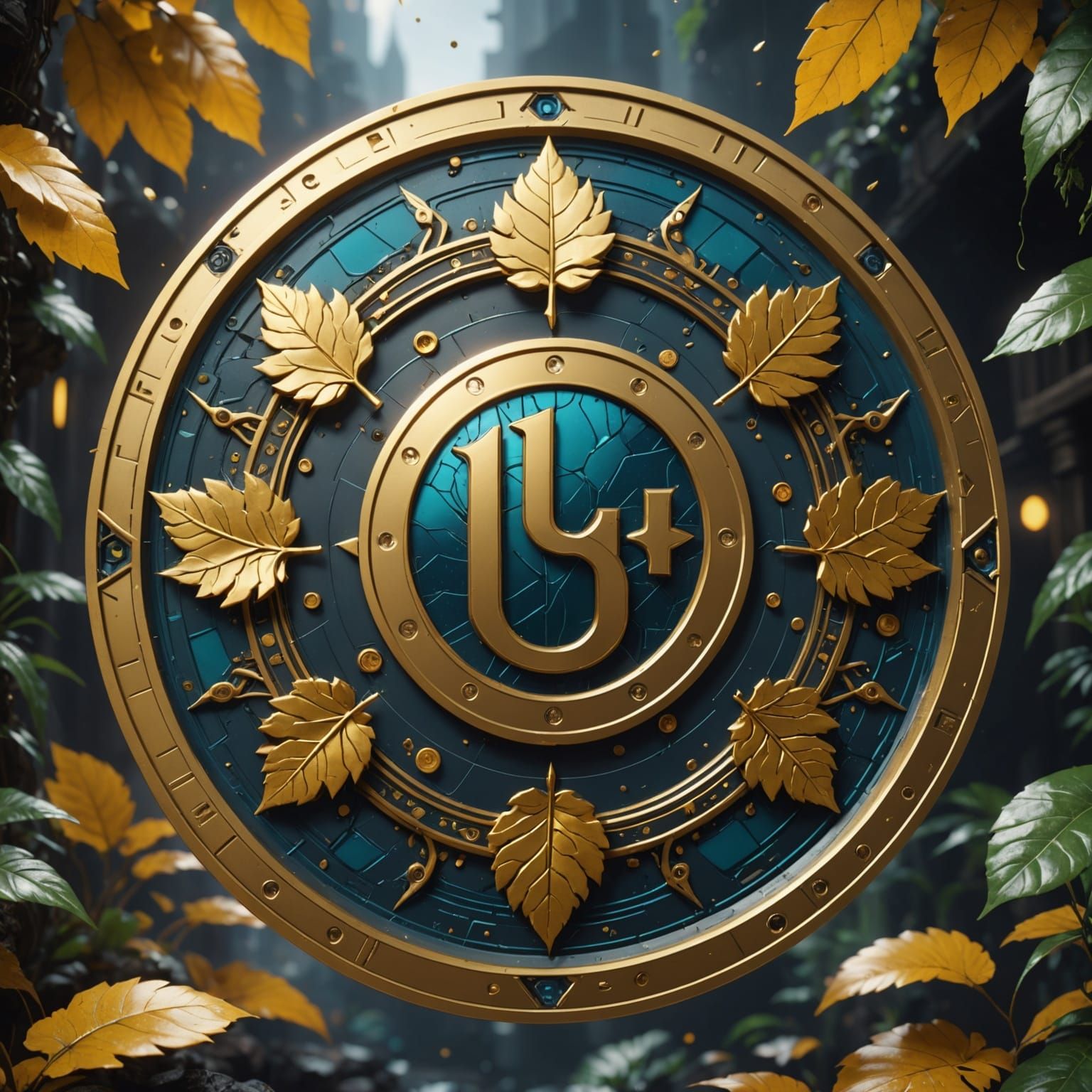 Surreal Fantasy Coin Dances Amidst Whirling Leaves... - AI Art