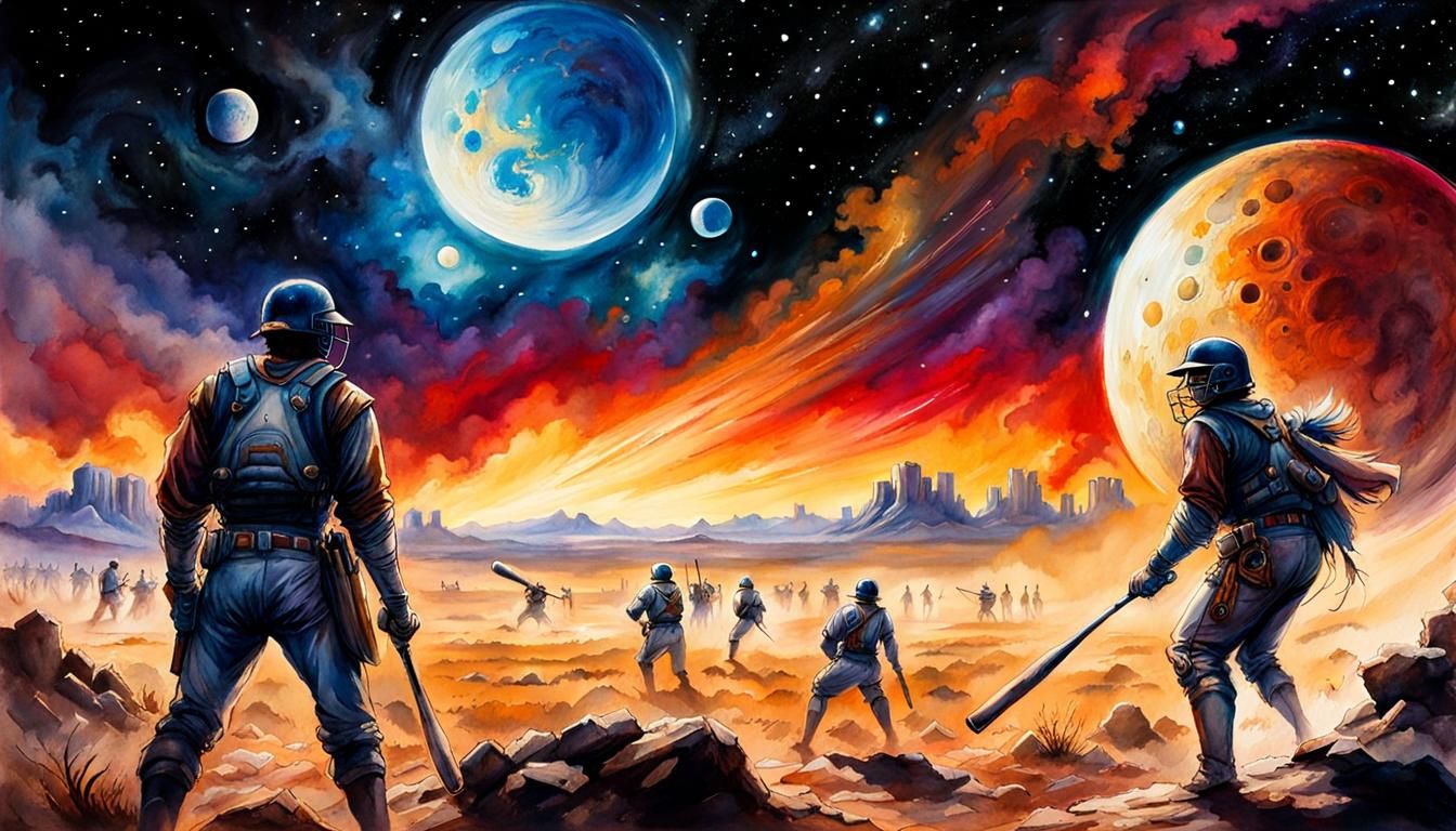 "Ghost Baseball Players in the Sky" - AI Generated Artwork - NightCafe ...