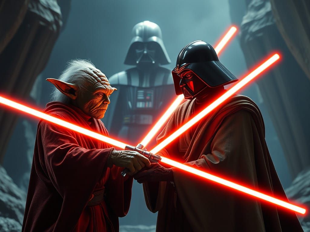 Epic Hyperrealistic Masterpiece: Jedi Yoda Teaches... - AI Art