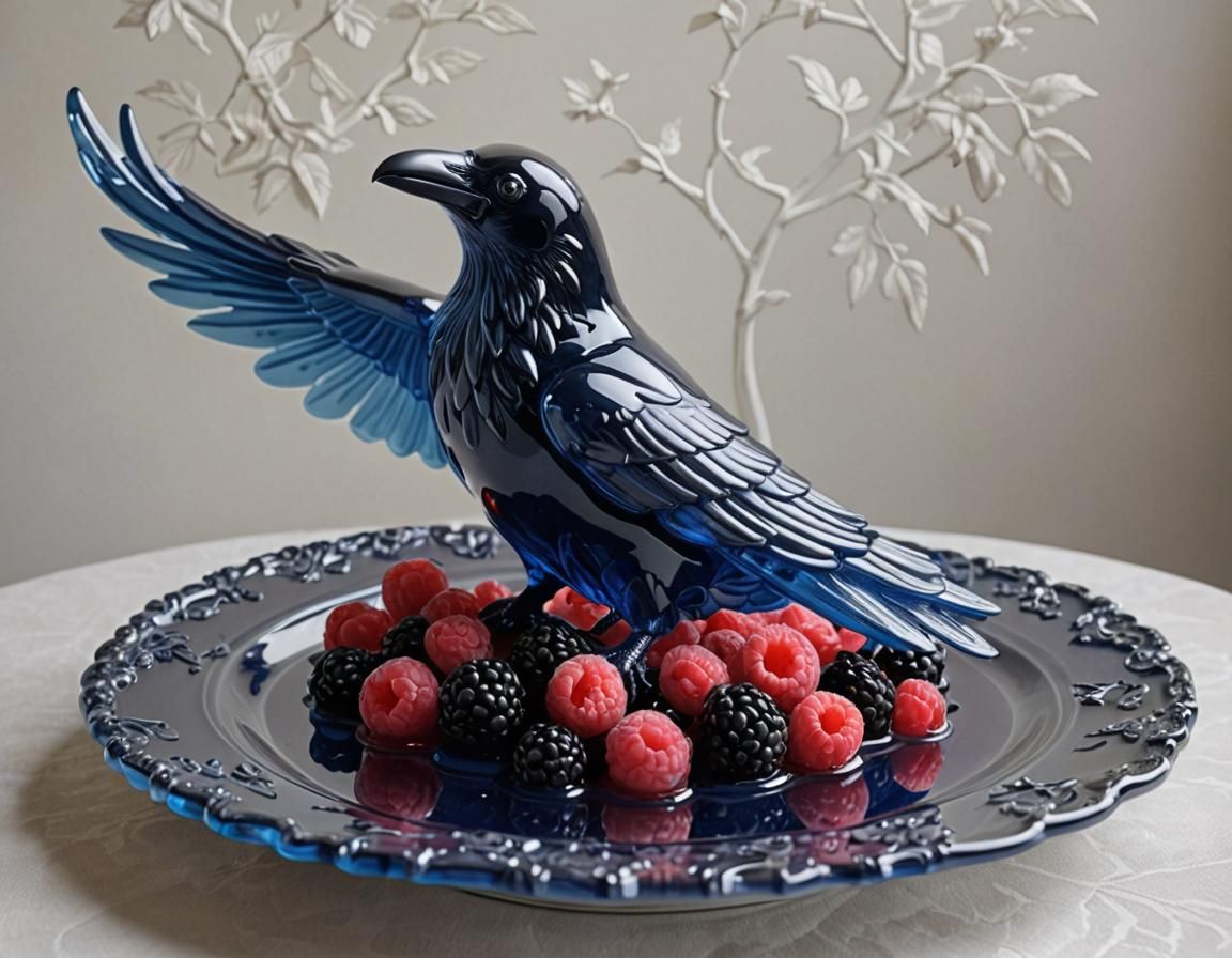 A Delicious Blueberry-Raspberry Raven - AI Generated Artwork ...