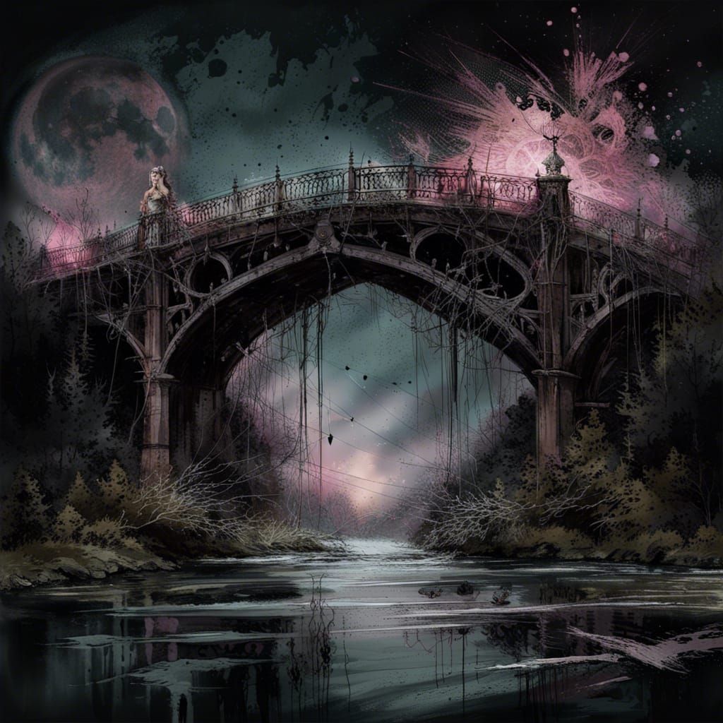 An old gothic bridge... - AI Generated Artwork - NightCafe Creator