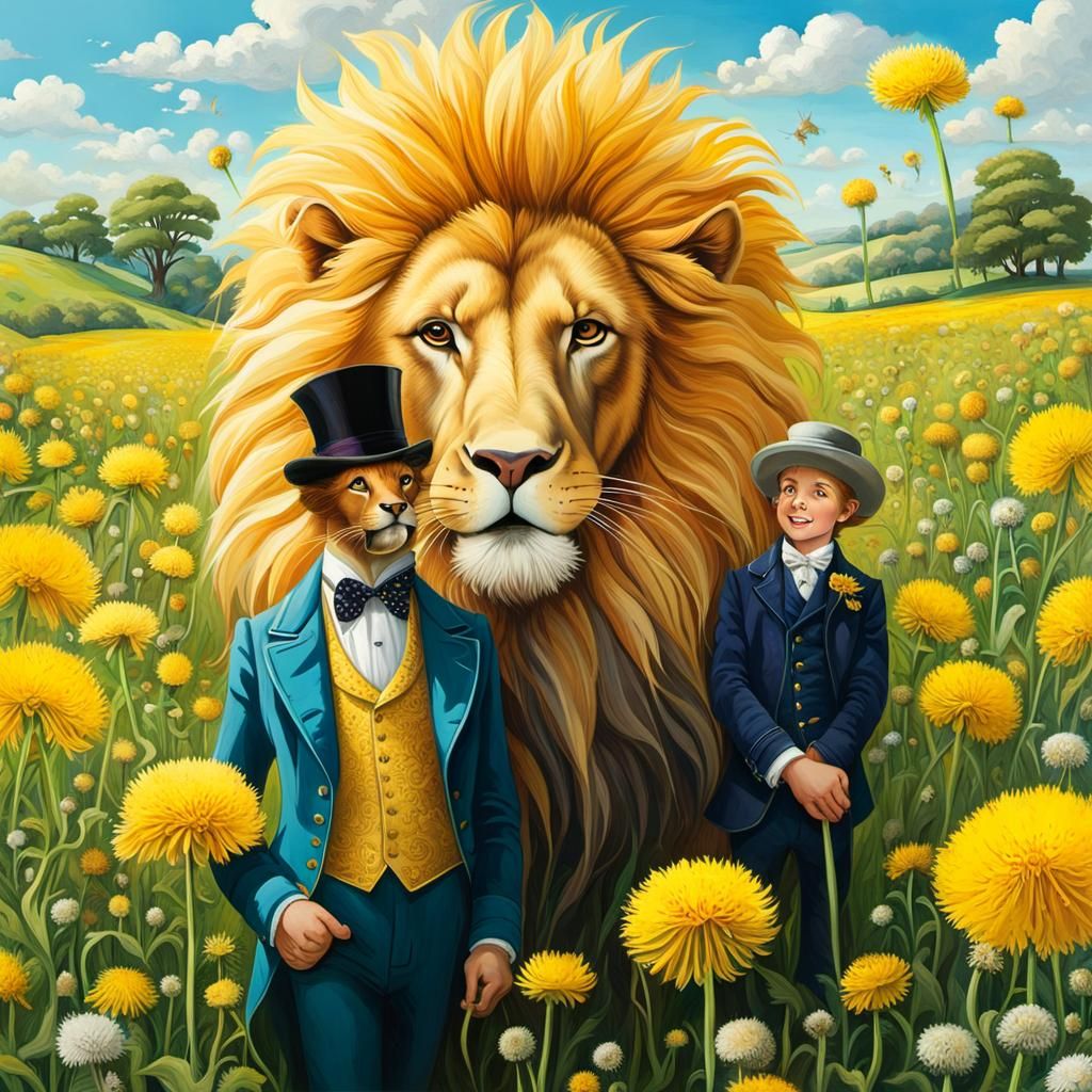 Dandy, lion, dandy lion & dandelions. - AI Generated Artwork - NightCafe Creator