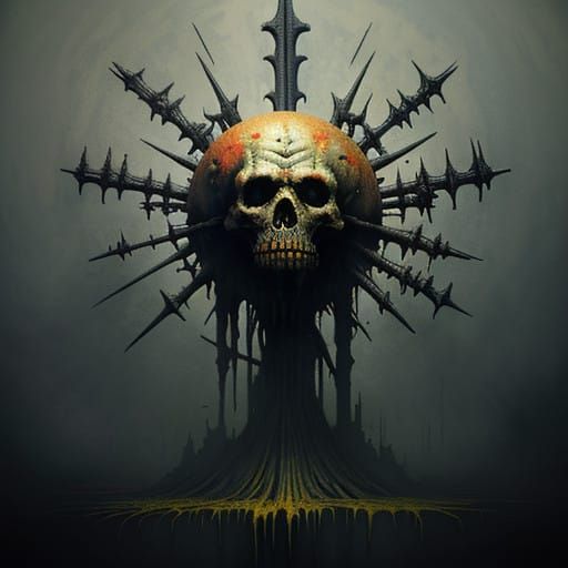 Surrealistic Masterpiece of a Necromancer in a Psy... - AI Art