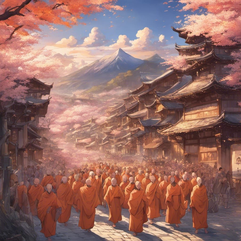 Wind Monks Army Raid - AI Generated Artwork - NightCafe Creator