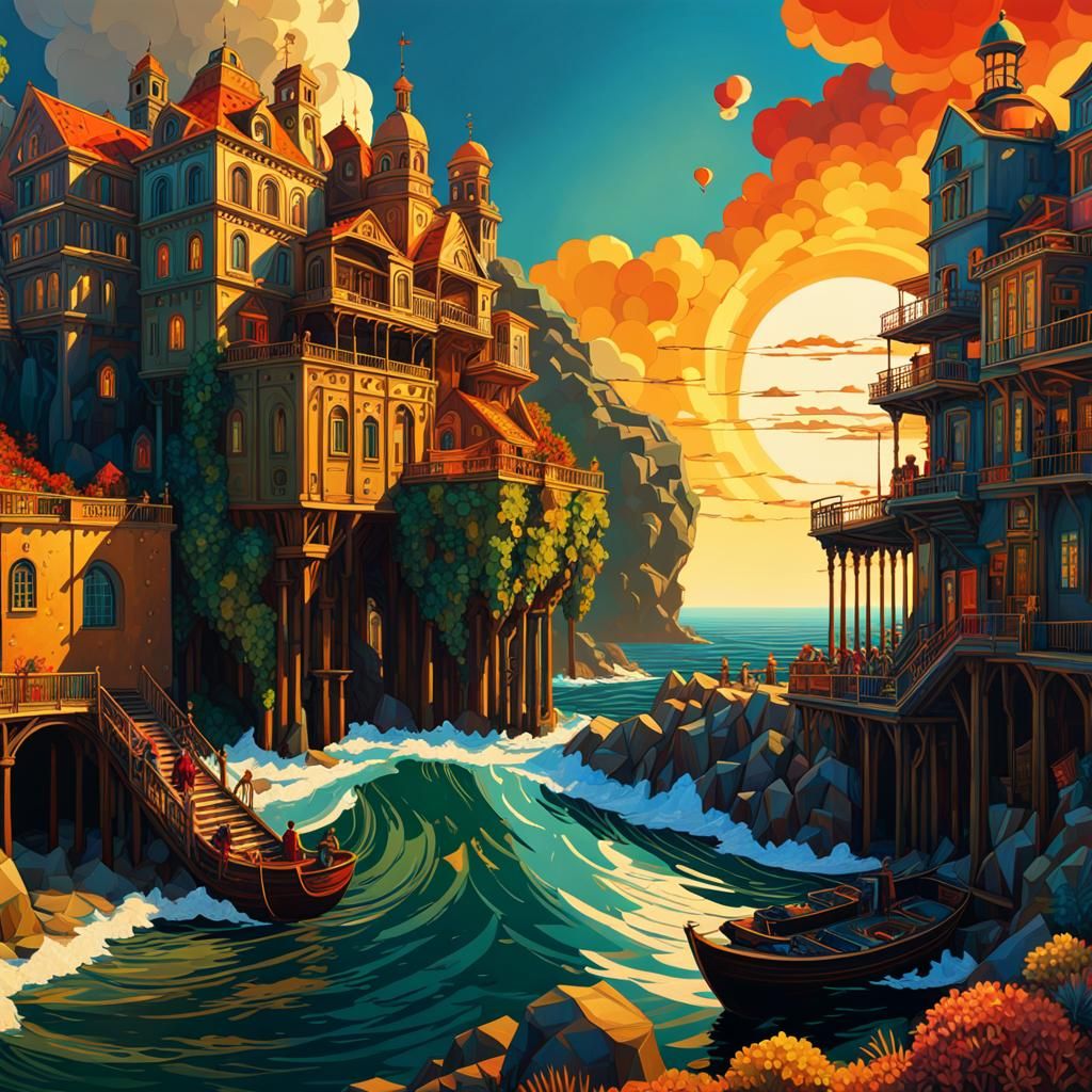 renaissance painting low poly deviantart dystopian post-apocalyptic ...