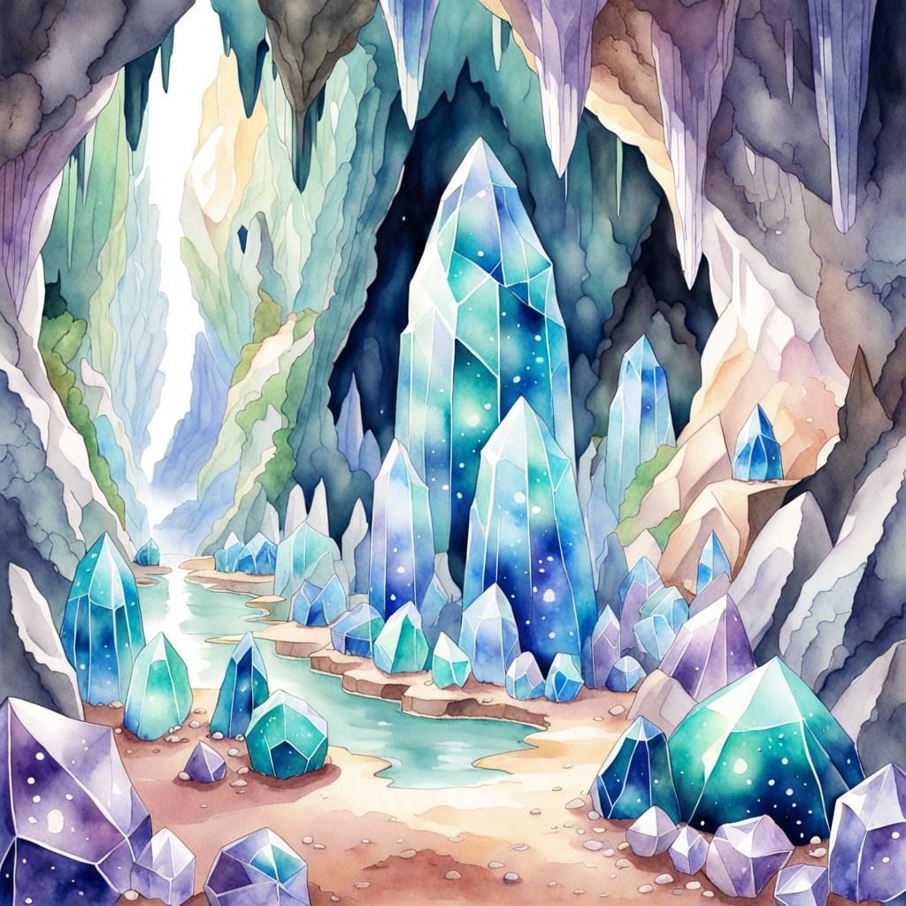 Geode Cave - AI Generated Artwork - NightCafe Creator