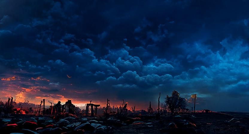 Post-apocalyptic sky; beautifully lit; Ferdinand Knab; [8K 3D 8k ...