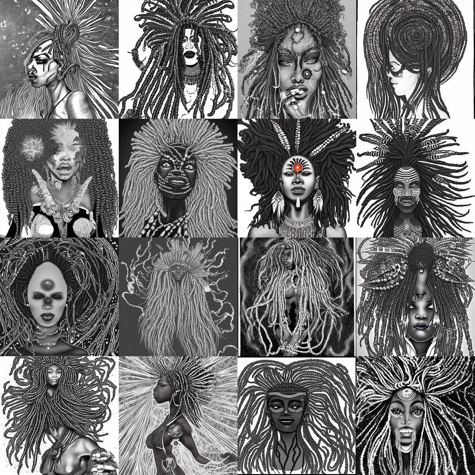 "The indigenous afro locs magical voodoo shadow people endowed in ...