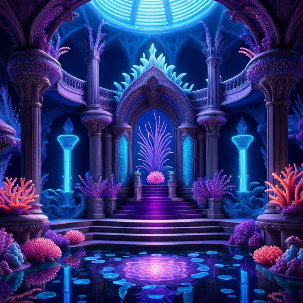 Aquatic Throne Room - AI Generated Artwork - NightCafe Creator