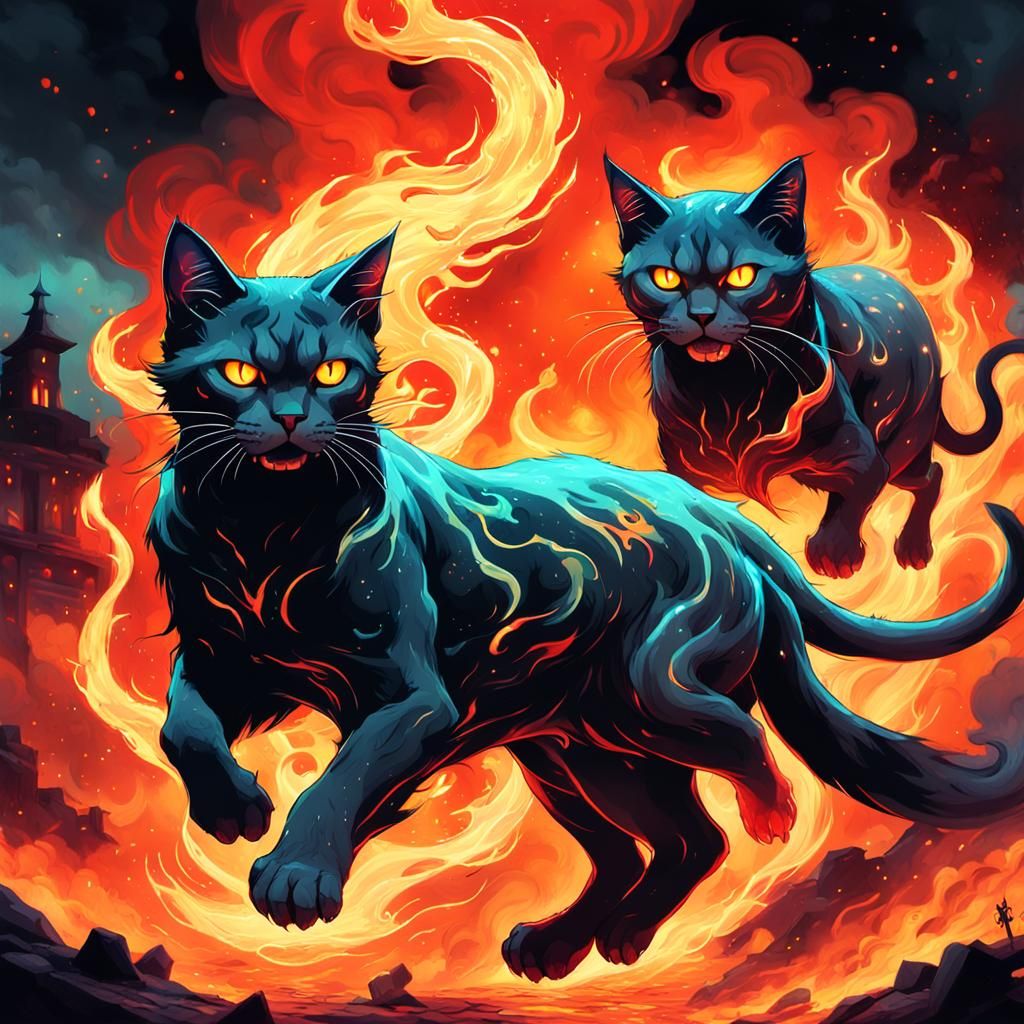 Ethereal Surrealism in Hellish Scenery - AI Art