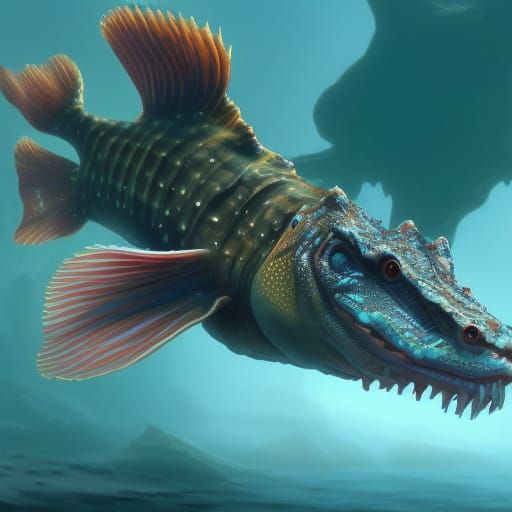 Crocodile Fish Hybrid - AI Generated Artwork - NightCafe Creator