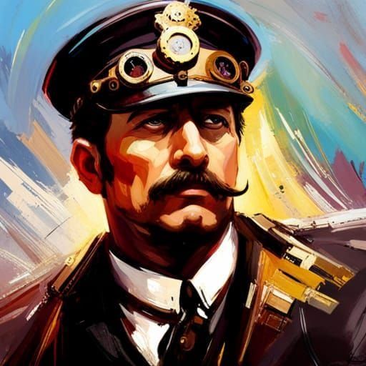Captain Mustache - AI Generated Artwork - NightCafe Creator