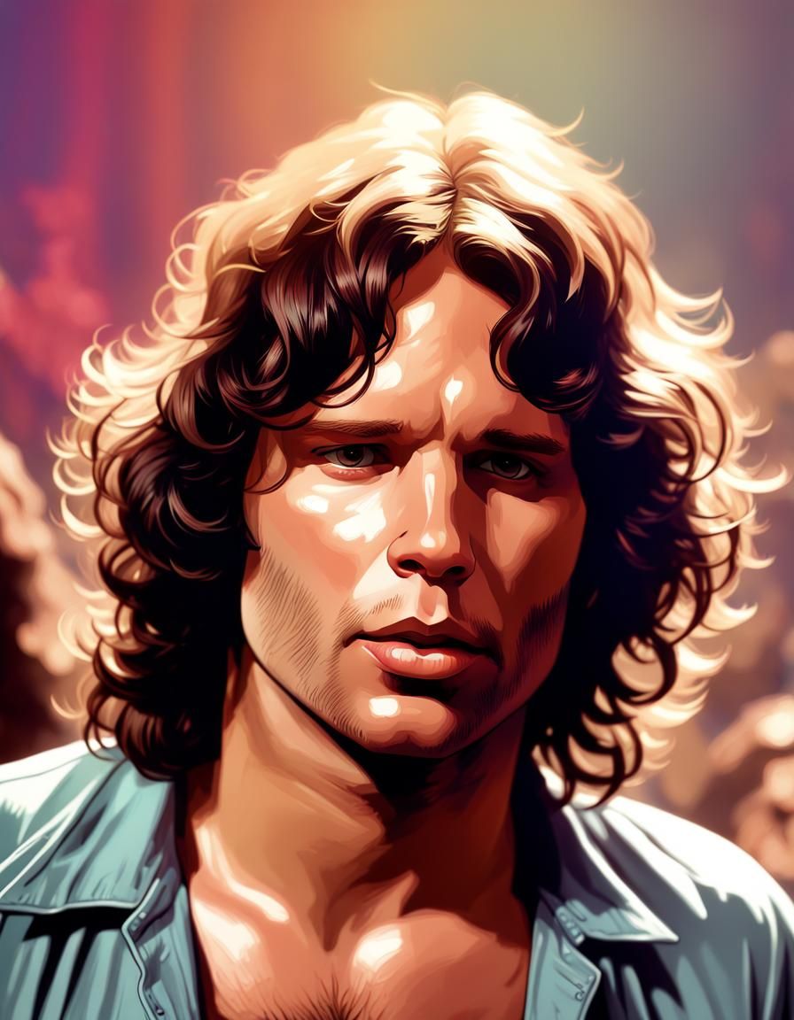 Jim Morrison lookalike - AI Generated Artwork - NightCafe Creator