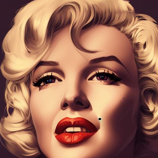 Marlyn Monroe - Sultry Hollywood Siren in Vibrant Color