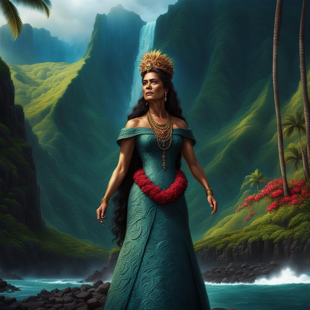 Regal Queen Liliʻuokalani, Last Hawaiian Queen - AI Generated Artwork ...