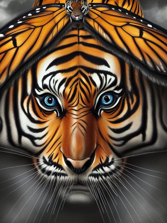 Monarch Tiger ii - AI Generated Artwork - NightCafe Creator