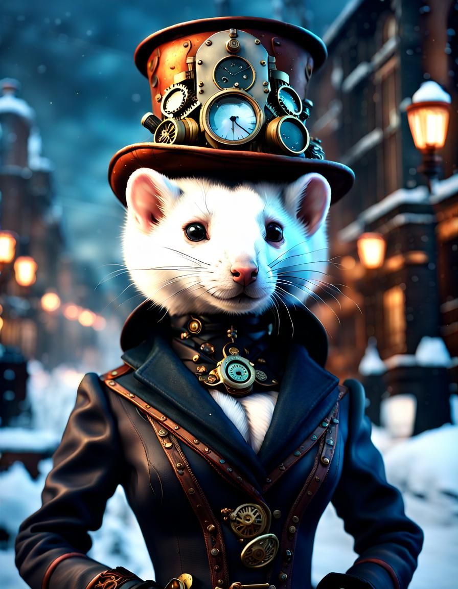 Lady Ferret 03 - AI Generated Artwork - NightCafe Creator