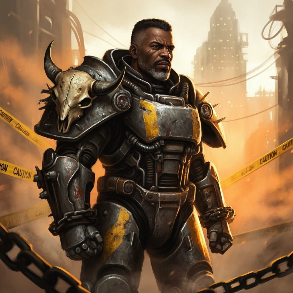 Cyberpunk Survivor in Shattered City - AI Art