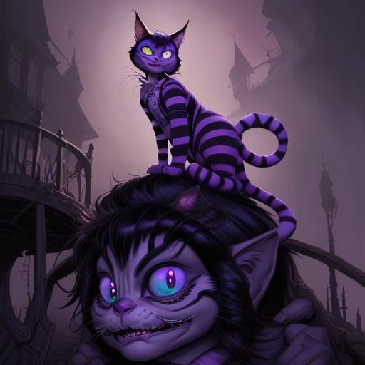 Peter Lorre as the Cheshire Cat - AI Generated Artwork - NightCafe Creator