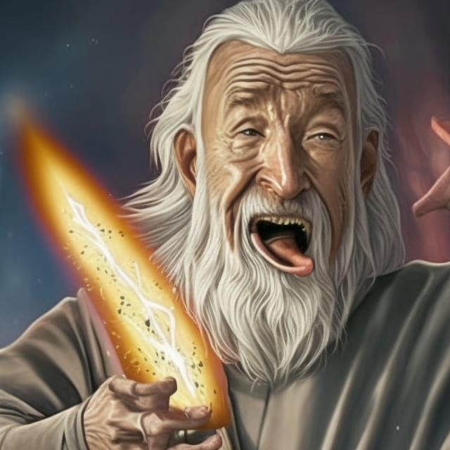 Gandalf eating tacos with reckless abandon and absolute joy just ...