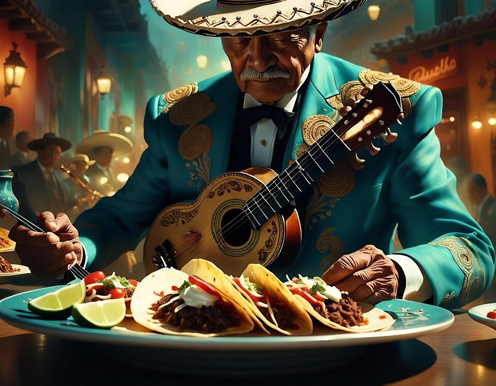 Mariachi's taco🌮🇲🇽! - AI Generated Artwork - NightCafe Creator