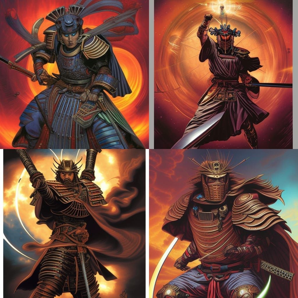 Celestial Samurai - AI Generated Artwork - NightCafe Creator