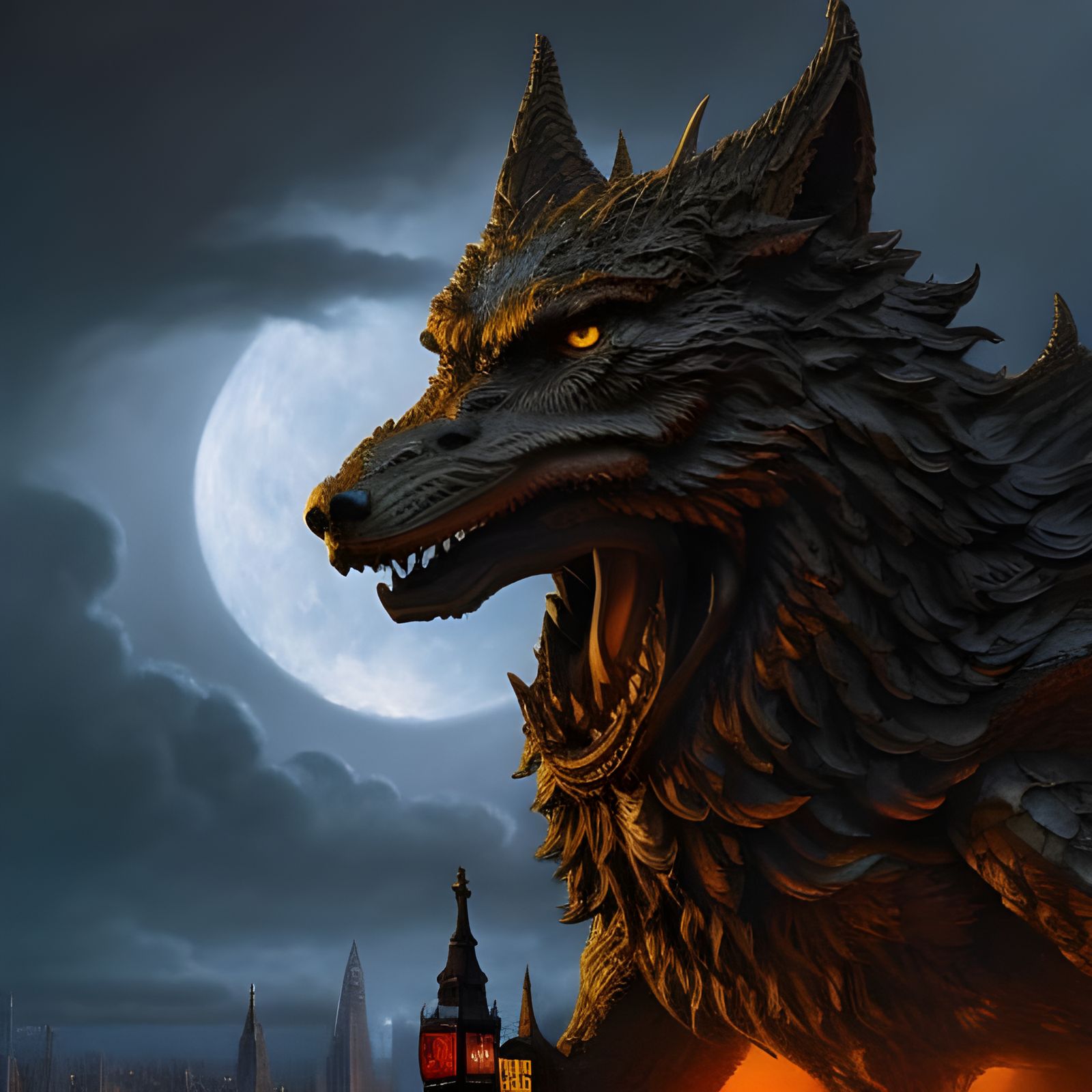 Surreal werewolf - AI Generated Artwork - NightCafe Creator