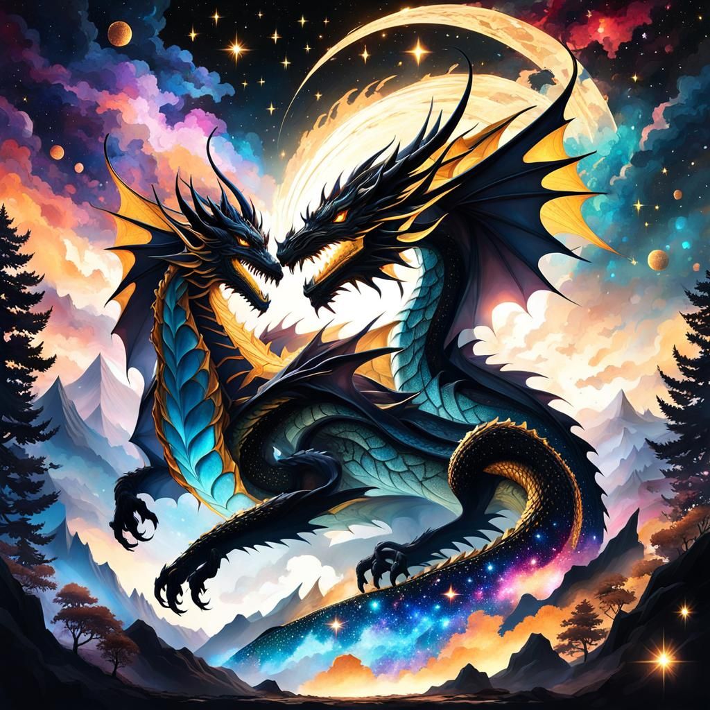 Dragon love - AI Generated Artwork - NightCafe Creator