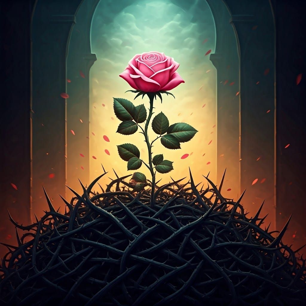 a medieval sigil - Medieval Rose Sigil in Hyperrealistic St...