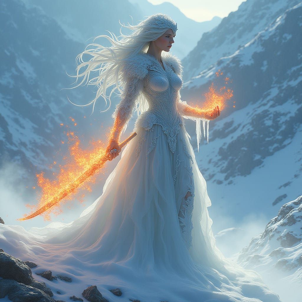 Goddess of ice and fire - Goddess of Ethereal Frost and Blaz...