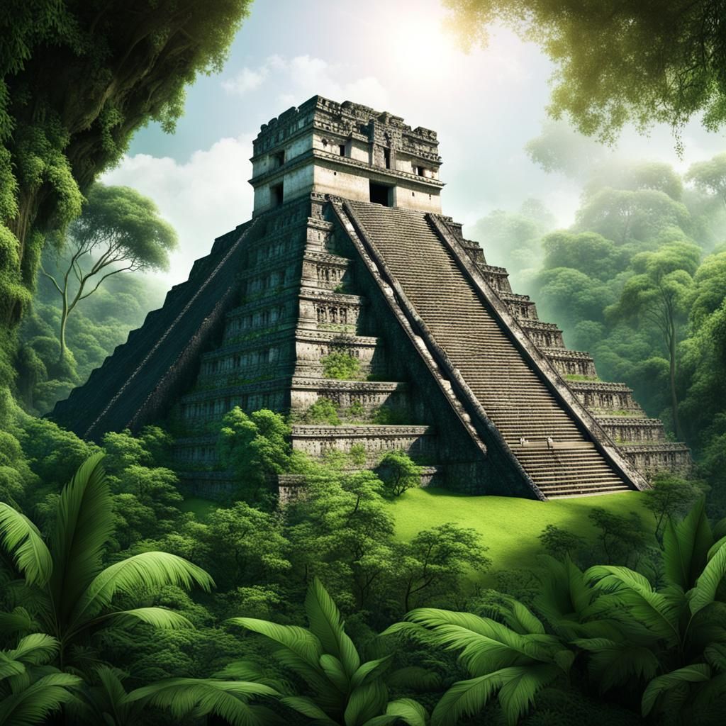 Mayan temple. - AI Generated Artwork - NightCafe Creator