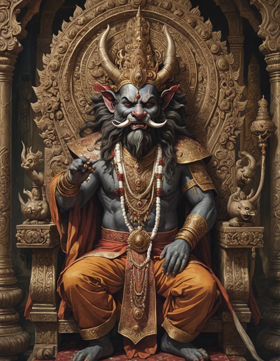 Traditional rakshasa - AI Generated Artwork - NightCafe Creator