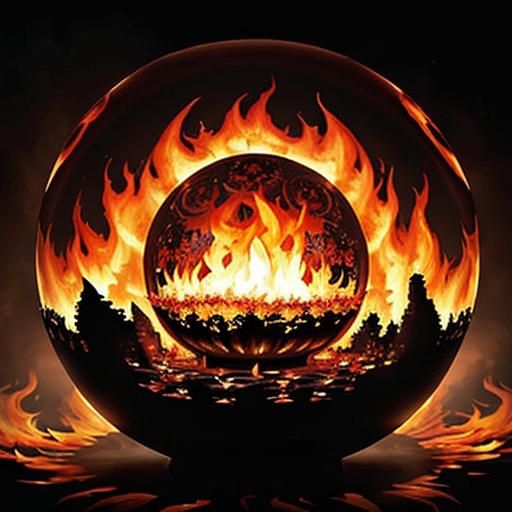 Fire orb - AI Generated Artwork - NightCafe Creator