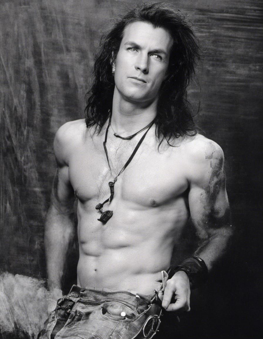 Guy Liner 80s Rock - AI Generated Artwork - NightCafe Creator