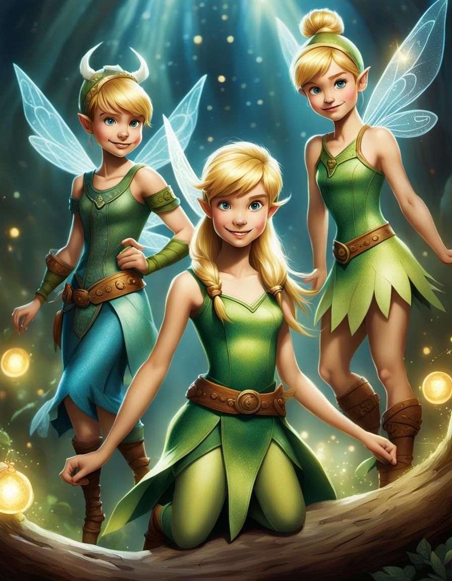 Tinkerbell, viking outfits style, posing for fashion magazine ; by Lois ...