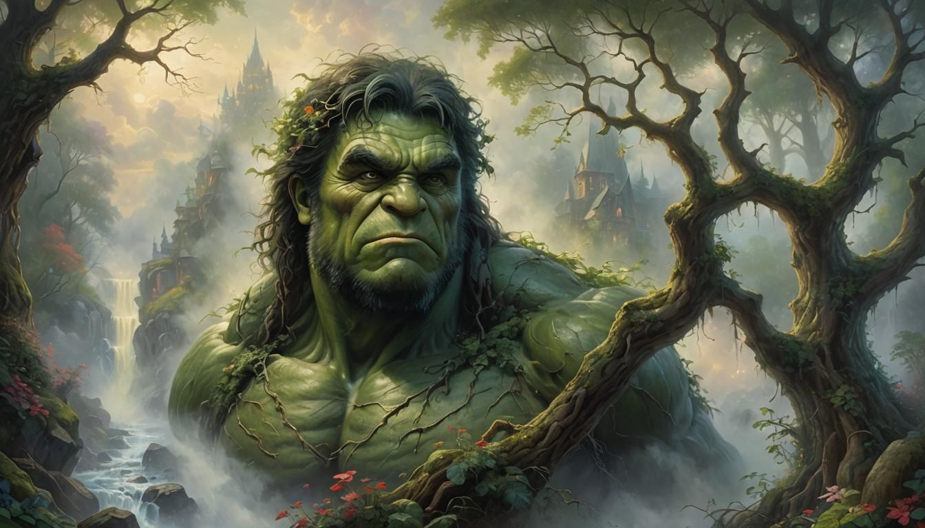 Art Hulk Magic Realism Tonalism Portrait - AI Generated Artwork ...