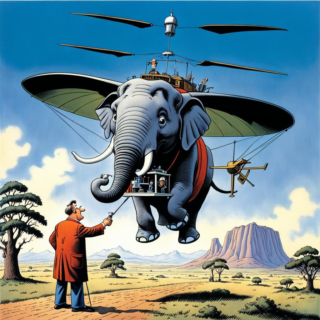 Professor Hubert had invented... "The Heliphant!" Or maybe "The ...