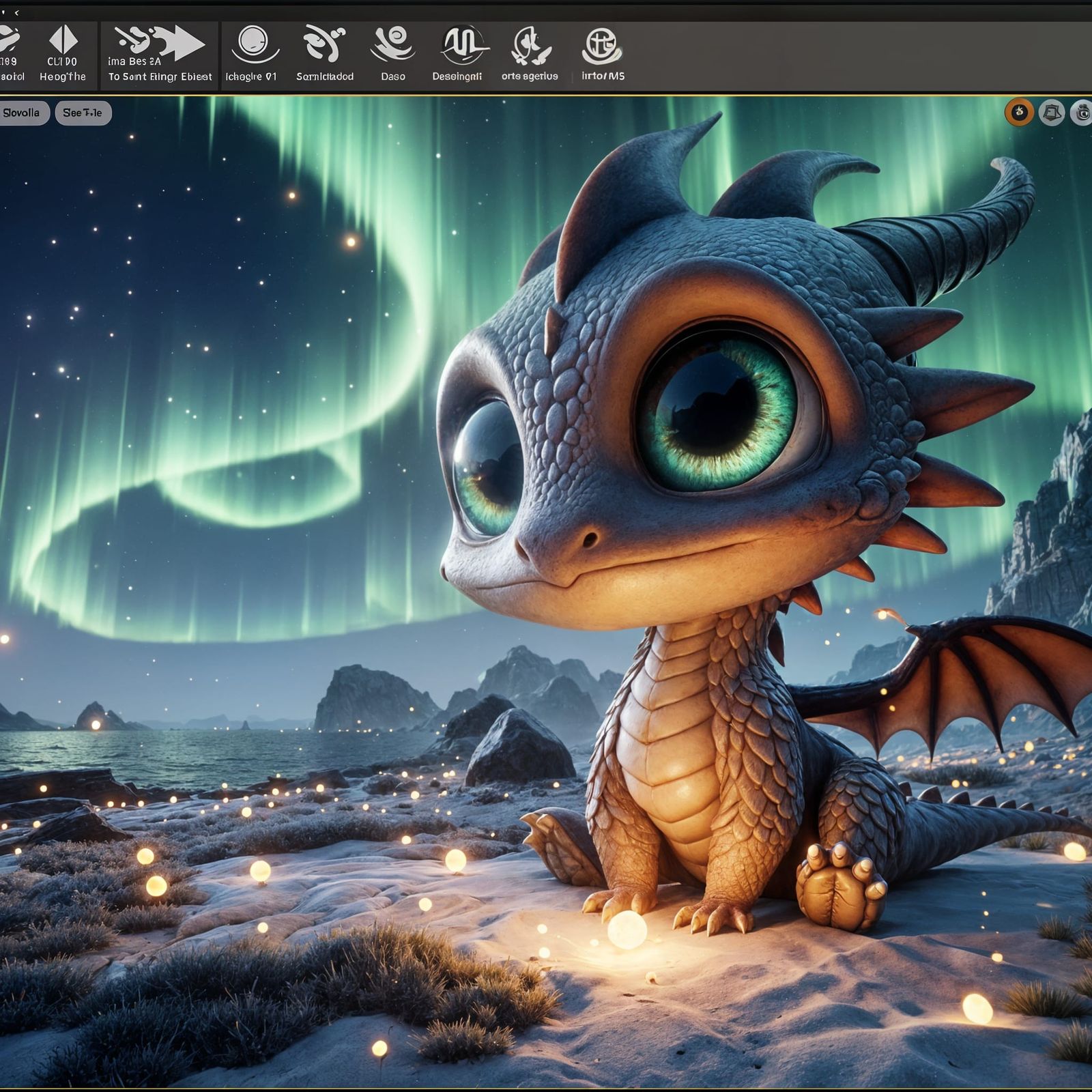 Cryo the dragon - AI Generated Artwork - NightCafe Creator