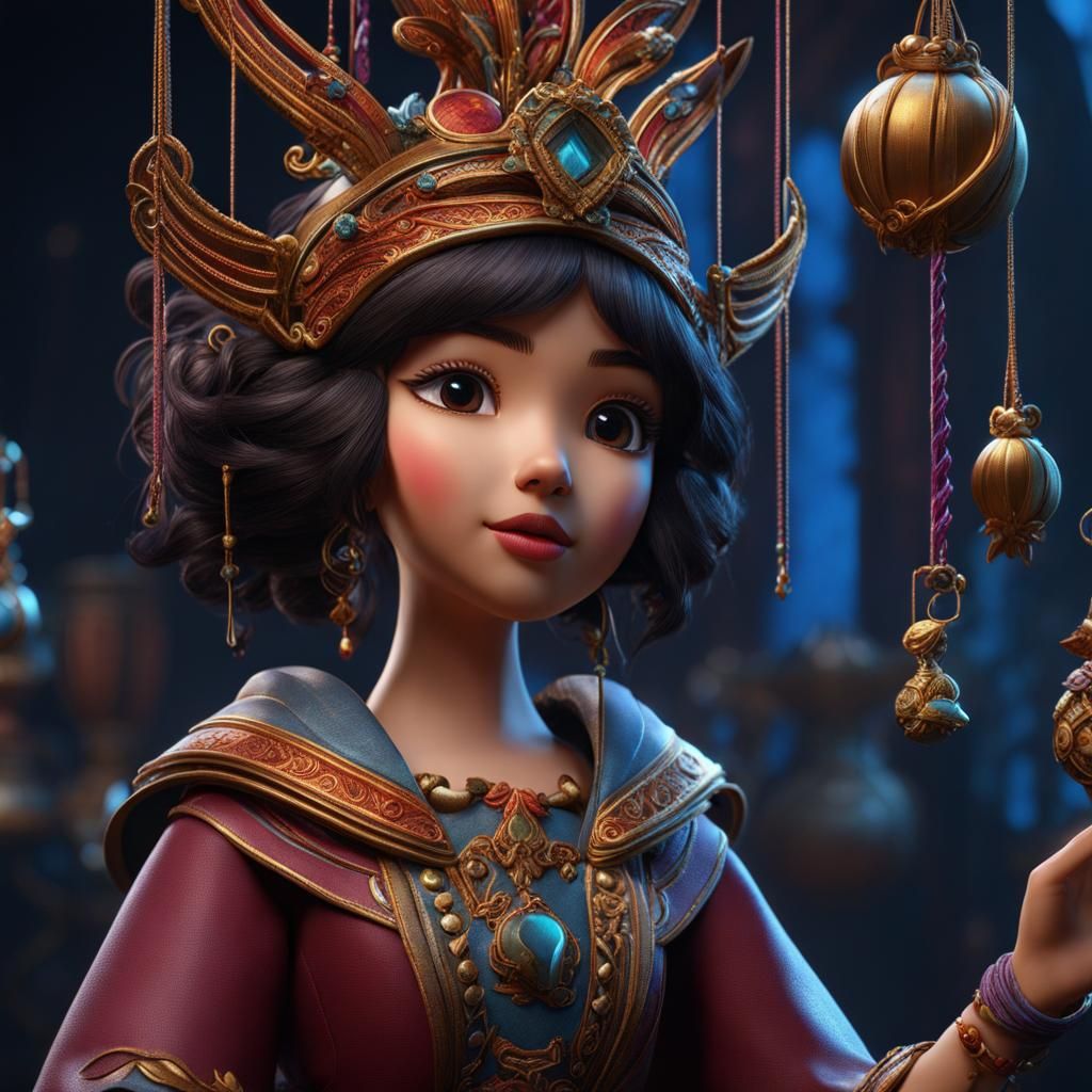 Pretty girl string-puppet - AI Generated Artwork - NightCafe Creator