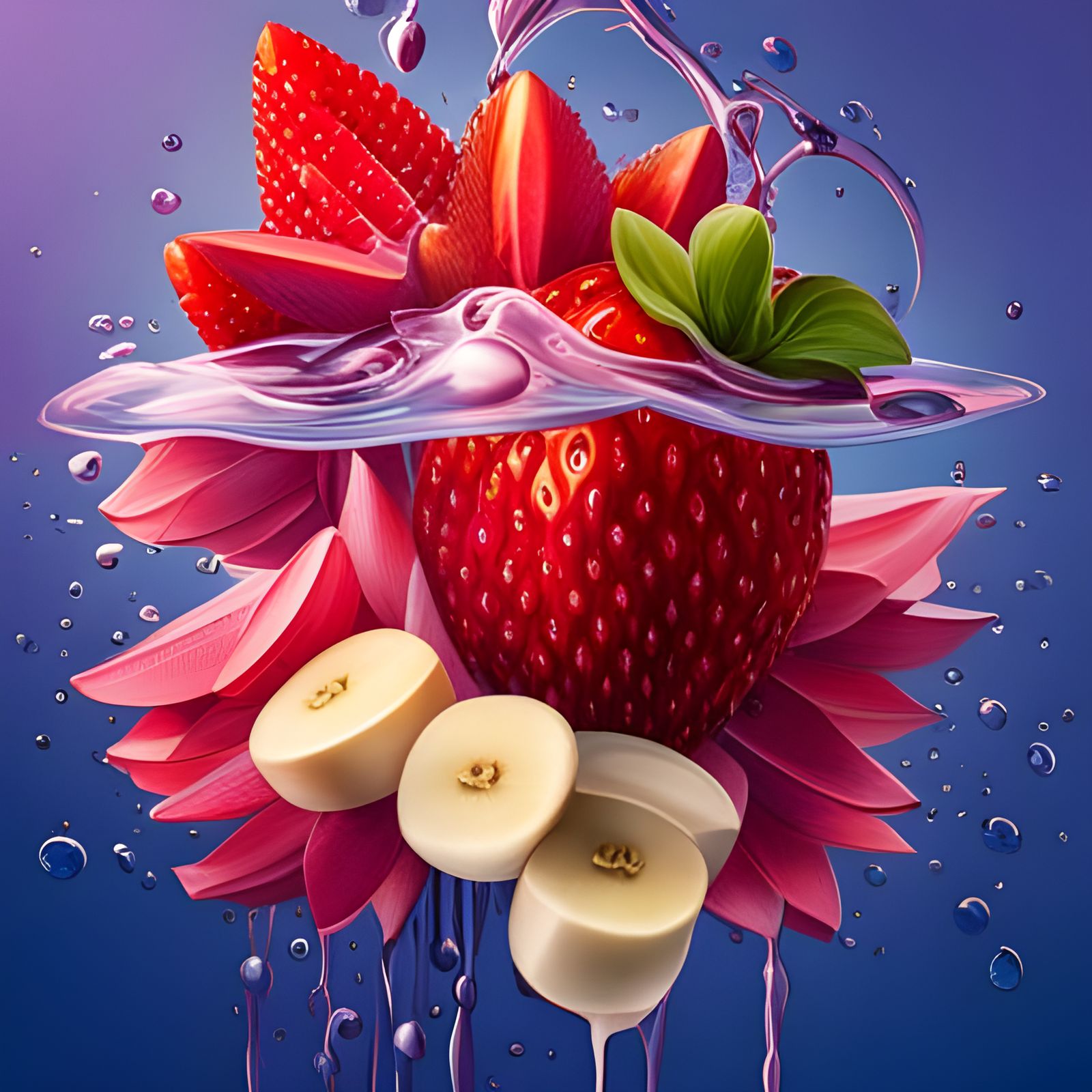 I like Strawberries and Bananas - AI Generated Artwork - NightCafe Creator