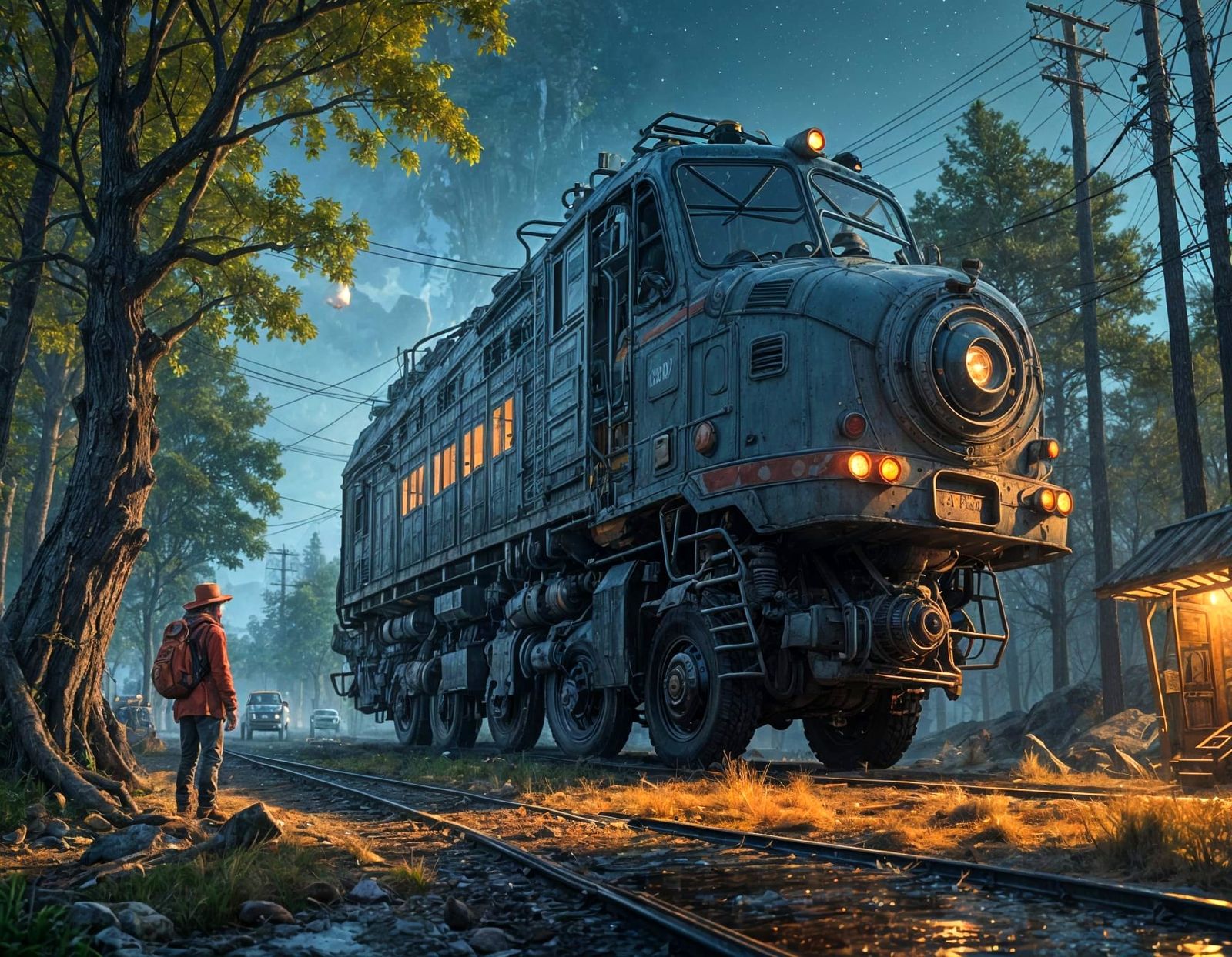 Hitching a ride on the armored train