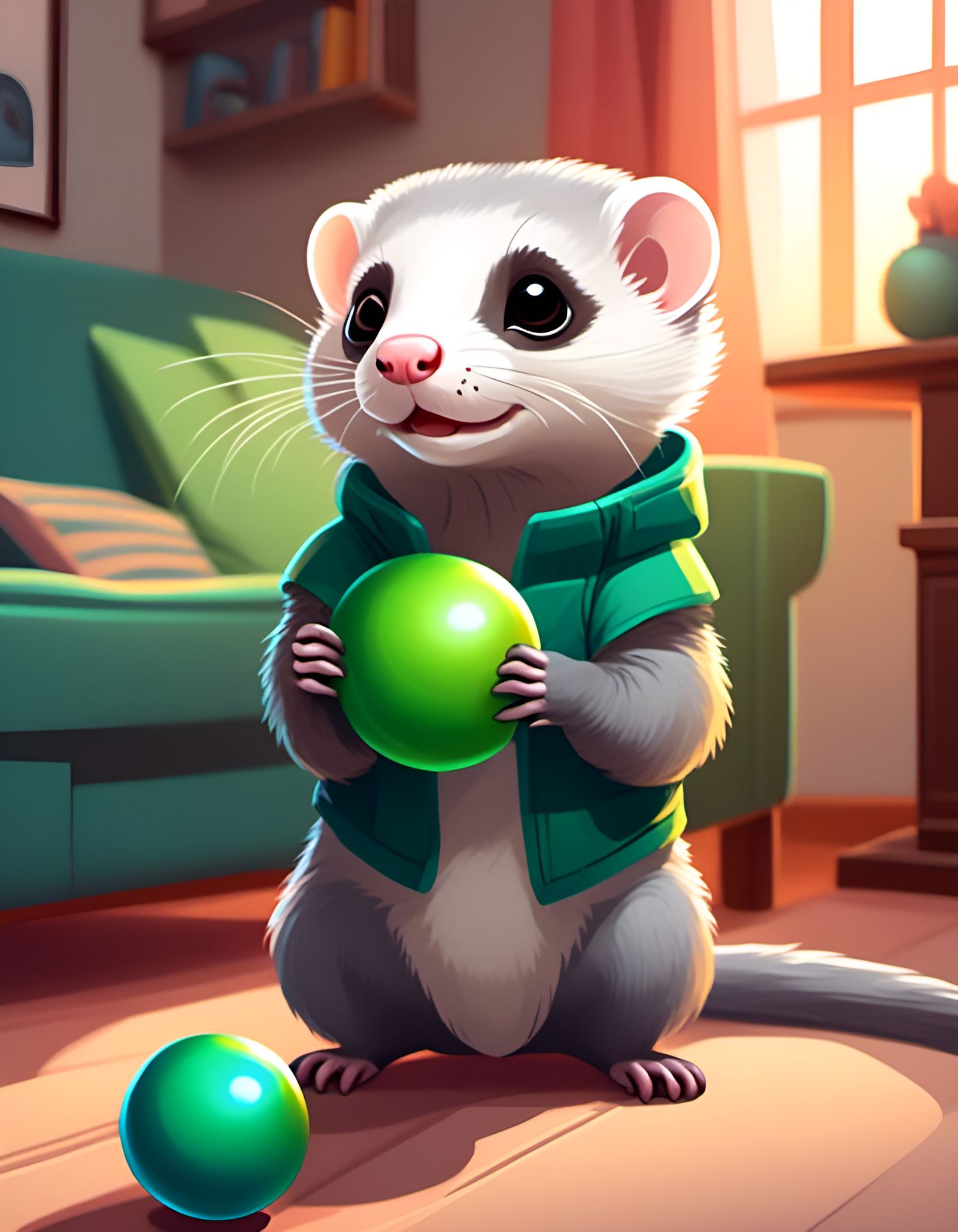 Cute ferret generated using my lora - AI Generated Artwork - NightCafe ...