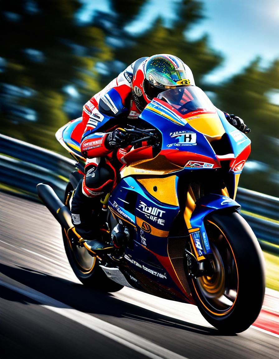 Professional Racer In Action - AI Generated Artwork - NightCafe Creator