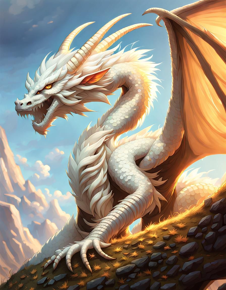 Fluff the magic dragon - AI Generated Artwork - NightCafe Creator