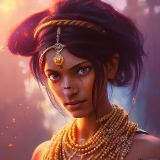 indian girl in avatar - AI Generated Artwork - NightCafe Creator