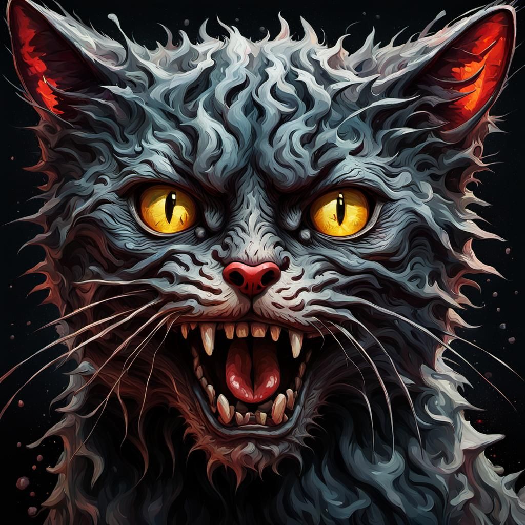 Demon cat - AI Generated Artwork - NightCafe Creator