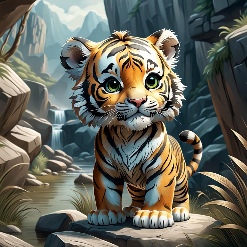 Little Tiger - AI Generated Artwork - NightCafe Creator